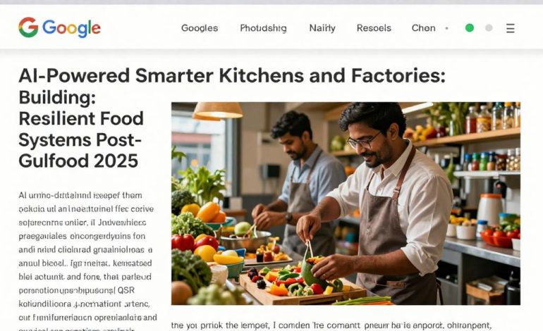 AI-Powered Smarter Kitchens and Factories: Building Resilient Food ...